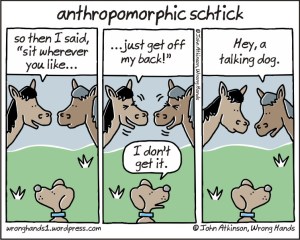 anthropomorphic schtick | Wrong Hands