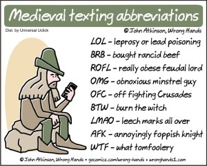 Medieval texting abbreviations | Wrong Hands